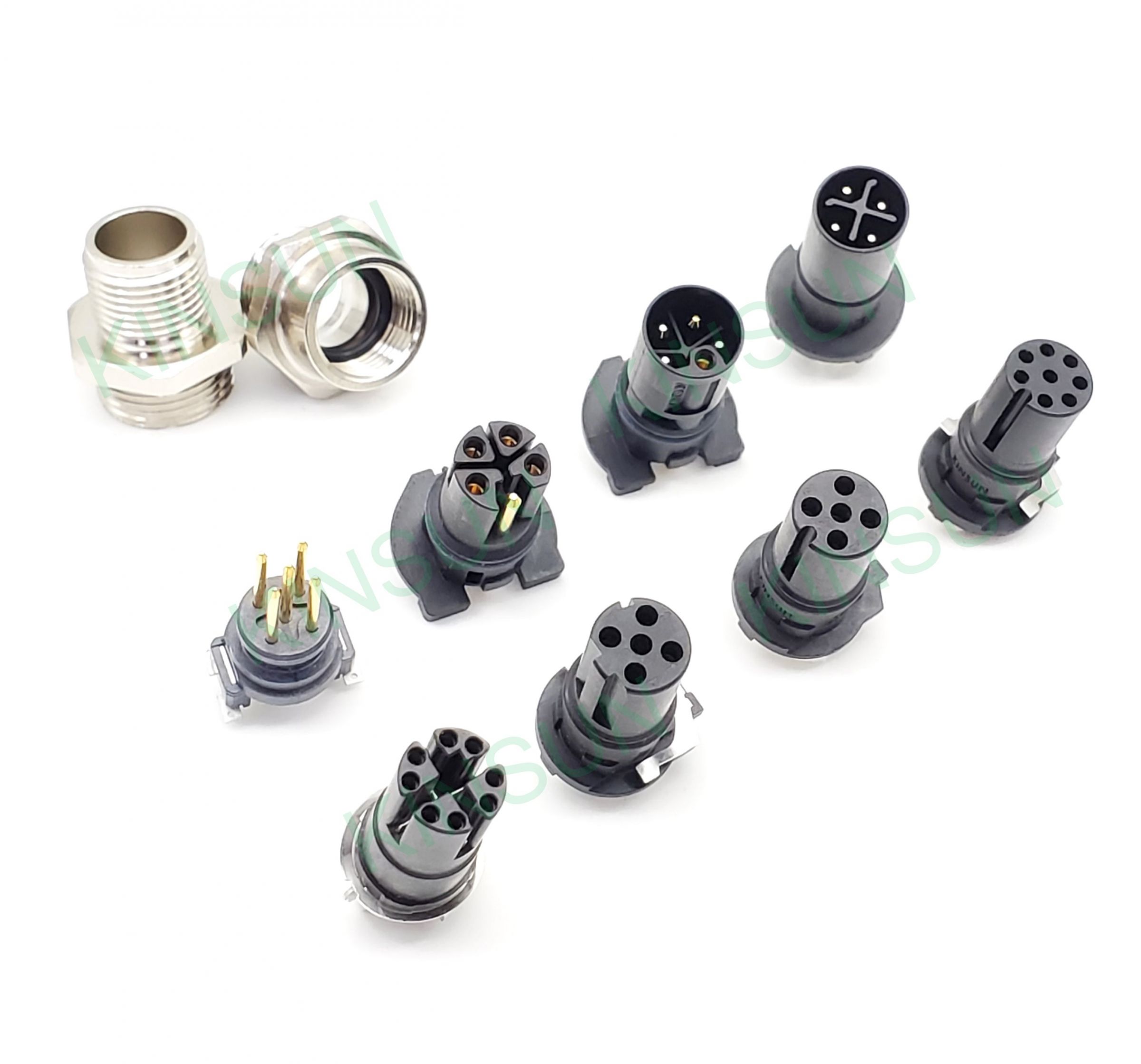 M12 Two-piece, THR/SMD Connector - Two-piece M12 circular connector ...