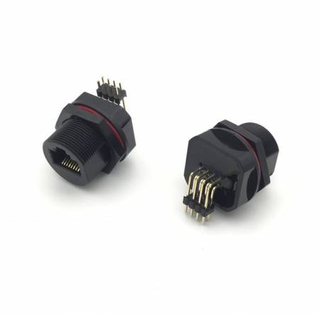 Waterproof RJ45 Jack_R/A Pin Header - Waterproof RJ Jack Connector and ...
