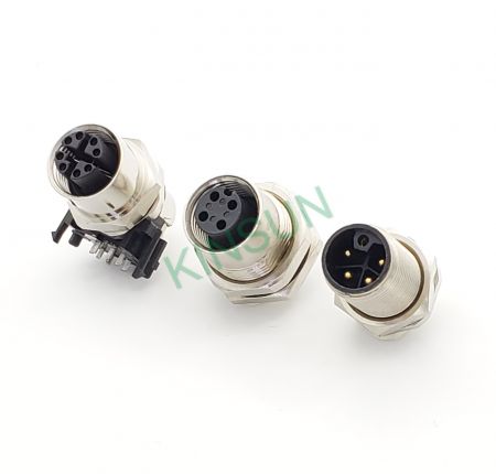 M12 Connector and Cable - Waterproof M12 panel mount connector and ...