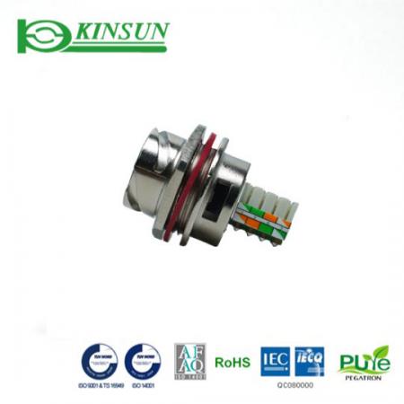 Schnellverschluss wasserdichter Stecker - Industrieller IP68 RJ-Stecker und USB-Anschluss ...