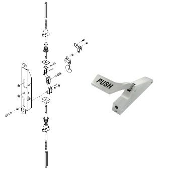 Push Paddle Panic Exit Device with concealed vertical rod (ED-930PV ...