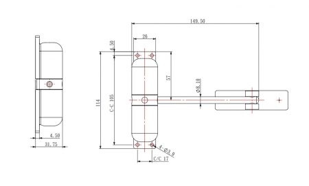 Wheel Roller Spring door closer (DCS-100) | Taiwan Automatic Sliding ...