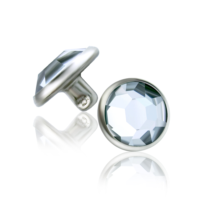 12mm Round Rhinestone Rivet With Cap (close end) | Clothing Studs For ...