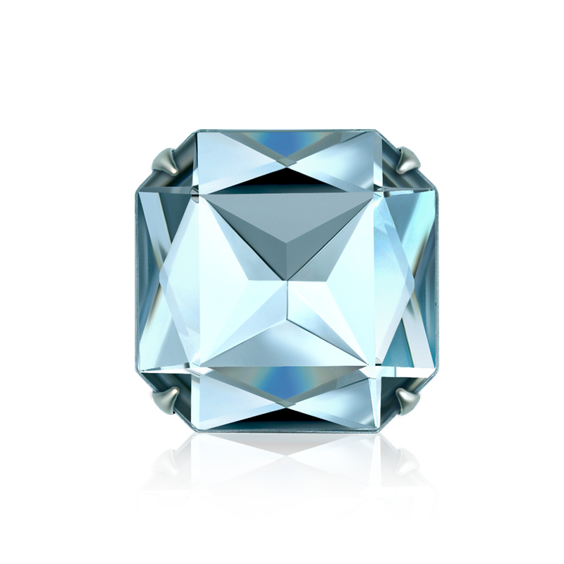 23x23mm Square Rhinestone with Prongs Metal Setting | Functional Metal ...