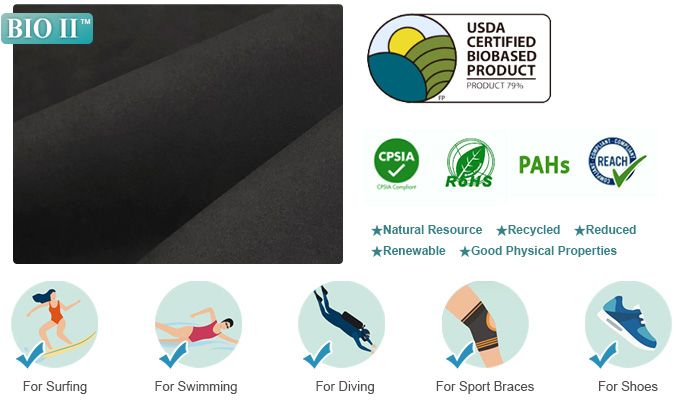 BIO II™ - USDA Certified Bio-Based Rubber Sponge For Greener Wetsuit