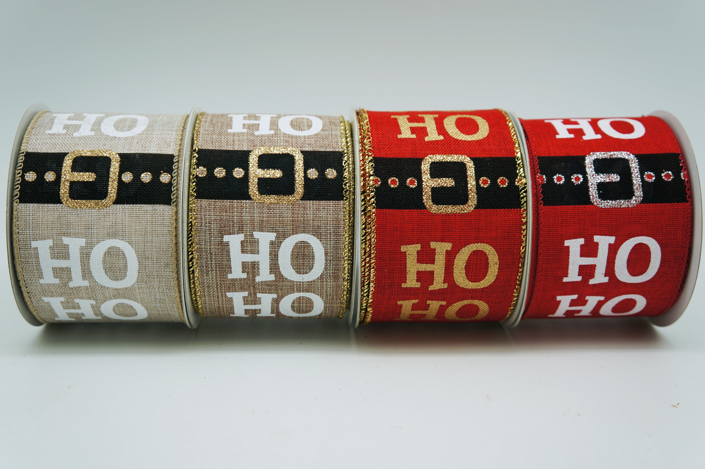 HO HO HO & Santa Belt Ribbon | Holiday Ribbons | Wholesale Ribbon ...