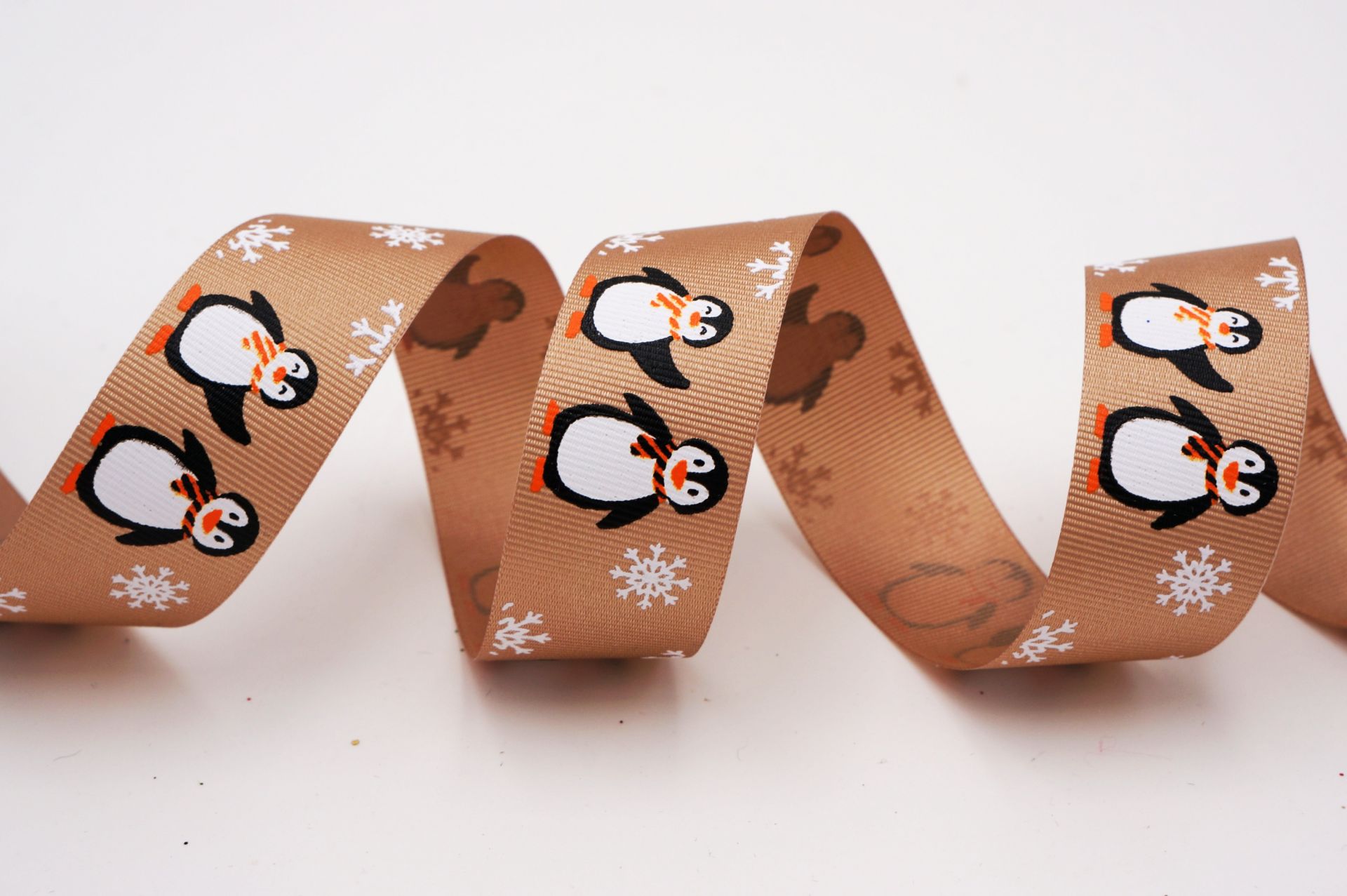 Penguin & Snowflake Ribbon | Holiday Ribbons | Wholesale Ribbon ...
