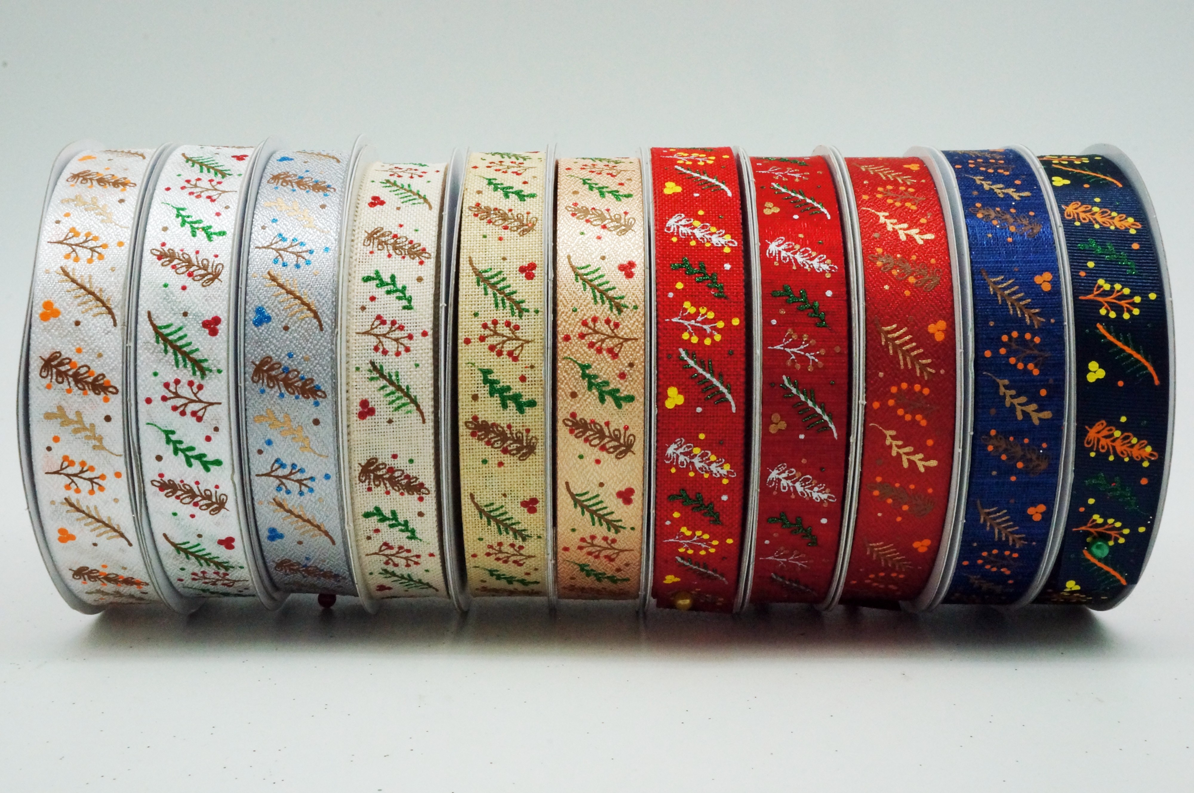 Botanical Narrow Ribbon | Holiday Ribbons | Wholesale Ribbon ...