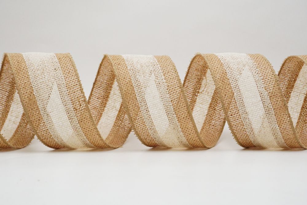 Hessian & Pattern Combined Ribbon | Holiday Ribbons | Wholesale Ribbon ...