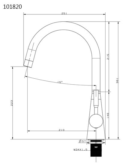 CINA-Stainless Steel Kitchen Faucets-Single Hole Kitchen Stainless ...