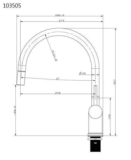 Caris-Stainless Steel excute-down coquina Faucets-Faucet culinam ...