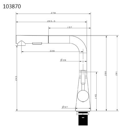 CINA-Stainless Steel excute-down coquina Faucets-Faucet culinam detrahe ...