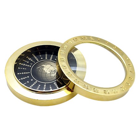 Antique Golden Brass Paperweight Glass Magnifier for Desk Decoration ...