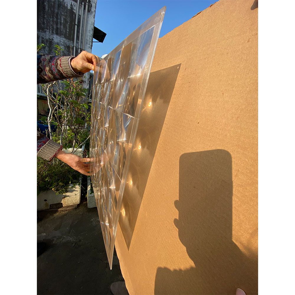 Fresnel Solar Concentrator Optical Acrylic Lens With 4 Array For Green ...