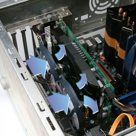 12V DC Adjustable Dual X Houlder with Two Fans for PCI Slot /System ...