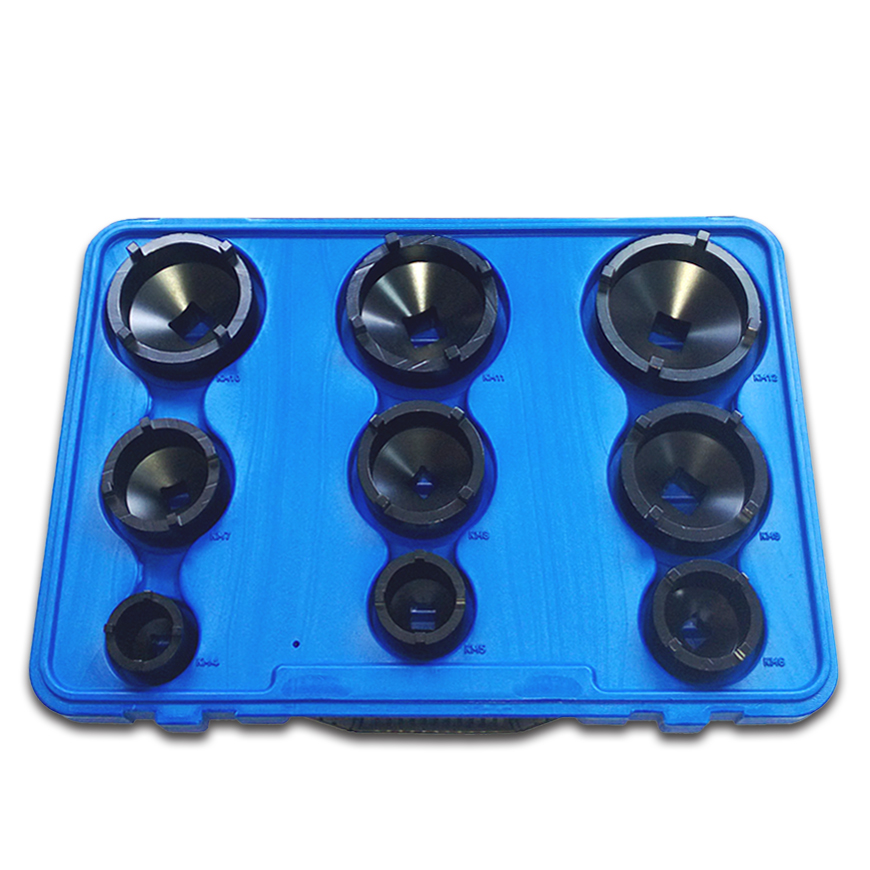 9pcs Socket Set with Outer Teeth for Groove Nuts - Socket Set with ...