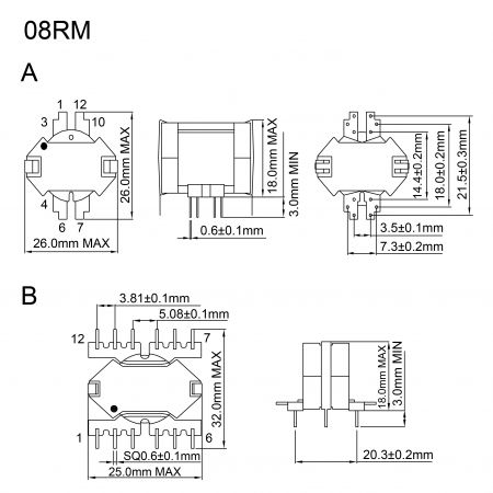 High Frequency Power Transformer with RM Core - SMD/DIP Package High ...