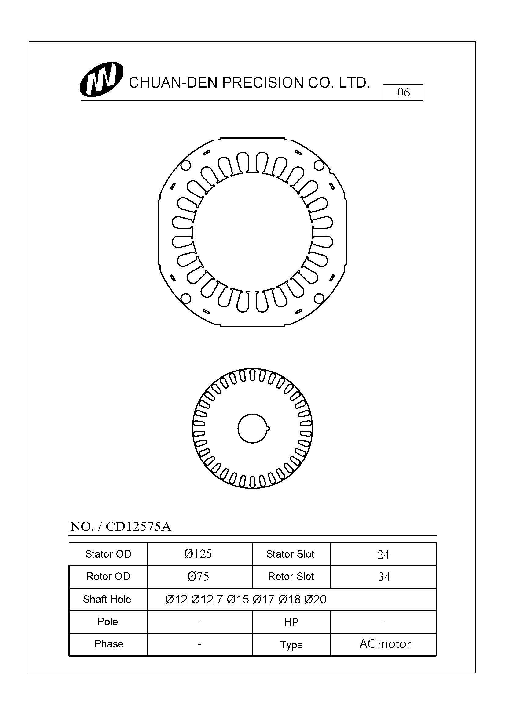 125X75 mm Stator Rotor Lamination for AC Motor | Stator Rotors - All ...