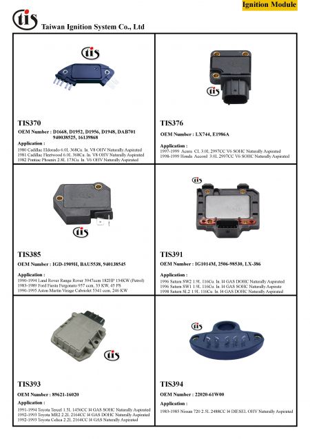 Ignition Module | Made in Taiwan Auto Parts Ignition Coils Manufacturer ...