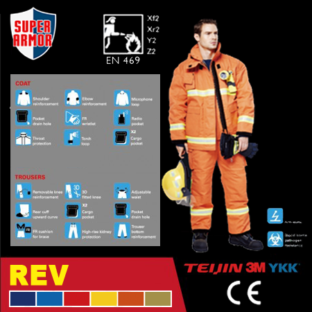 Deluxe Fire Fighting Suit - Premium series Turnout Gear, Fire Suit ...