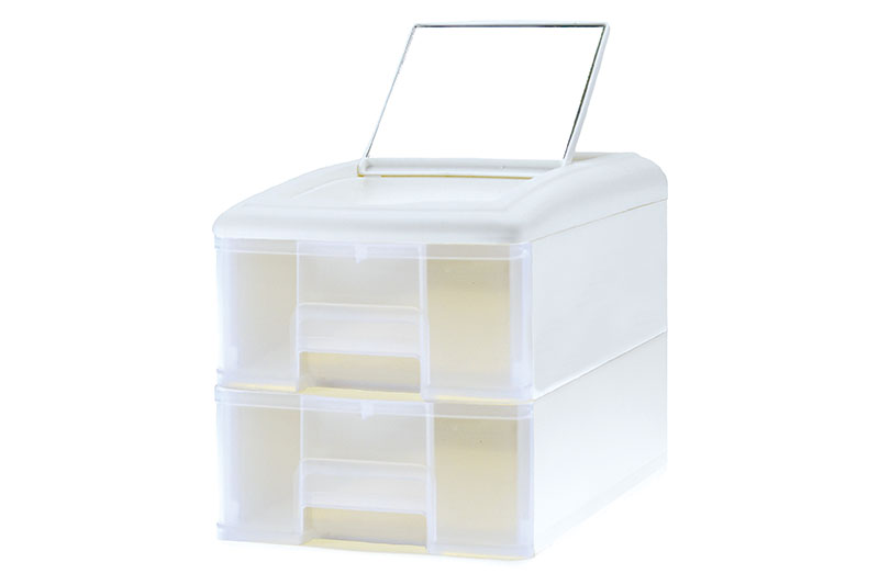 Pure B5 Accessories Tower with 2 Matching Drawers and Mirror | Plastic ...