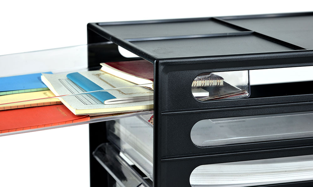 Vertical Desktop Chest with 6 Matching Drawers | Plastic Storage ...