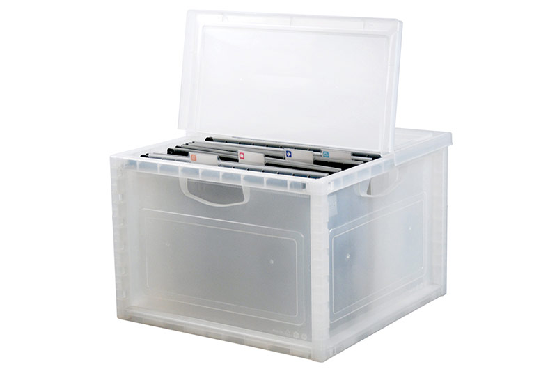 Filing Storage Box with Lid for A4 Size Documents | Plastic Storage ...