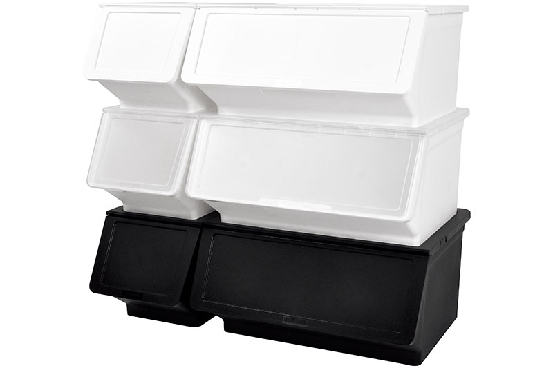 Wide Pelican Stack & Nest Storage Bin - 46 Liter Volume | Plastic ...