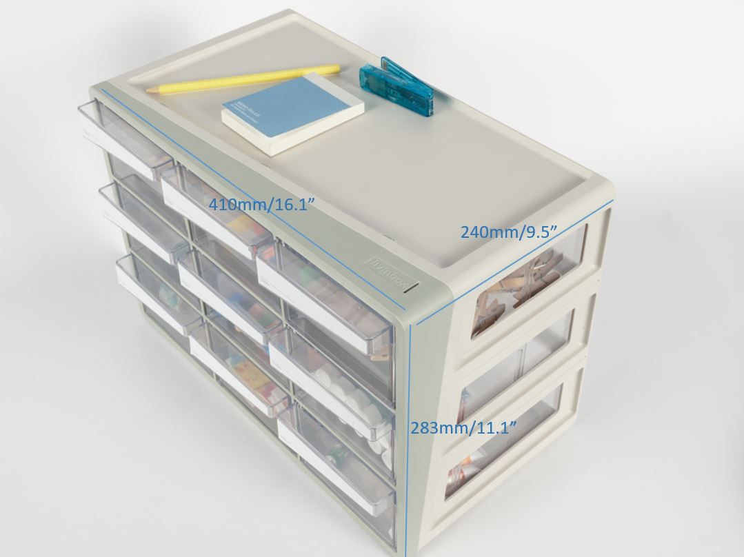 Large plastic desktop organizer with 9 drawers | Plastic Storage Solutions | SHUTER