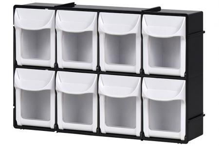 Flip Out Bin Set with 8 Drawer Compartments | Plastic Storage Solutions ...