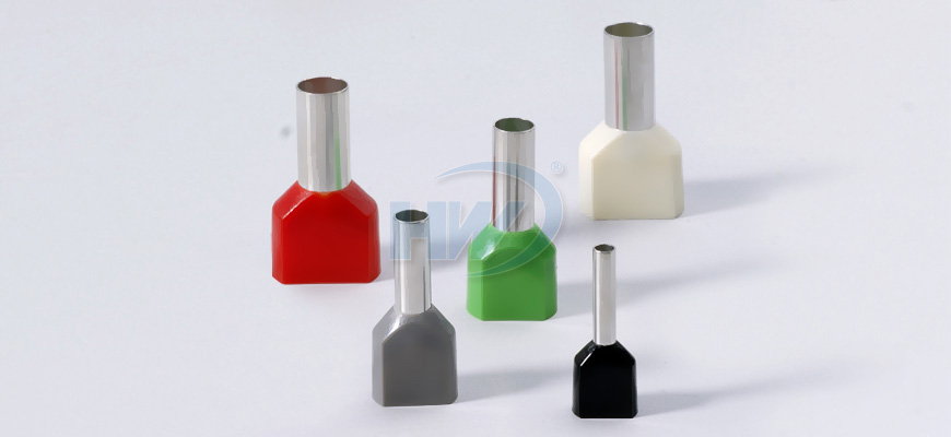 Double Cord-End Ferrules,Copper/PA66,Conductor 2x22-20AWG,Length 8mm ...