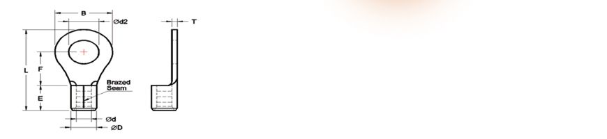 Non-Insulated Ring Terminals ,Copper,Wire Range 250/300AWG),Stud Size ...