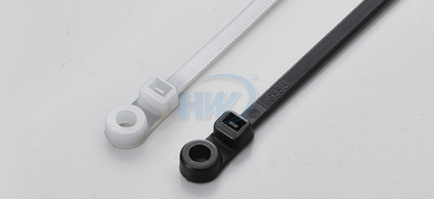 200x4.8mm (7.9x0.19 inch), Cable Ties, PA66, Screw Mount - 50lbf (22.6kgf) tensile strength ...
