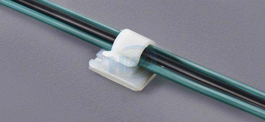Self Adhesive,Cable Clamps,Polyamide,4mm Max. Bundle Dia. - Wire clamps ...