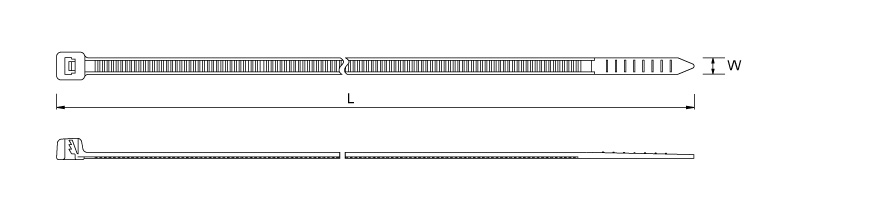200x3.6mm (7.9x0.14 inch), Cable Ties, TEFZEL®, Excellent Chemical ...