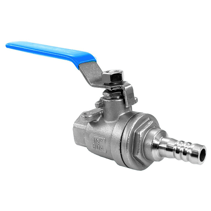 2-PC Barbed Hose Female Ball Valve (SUS304 Investment Casting) - Barbed ...