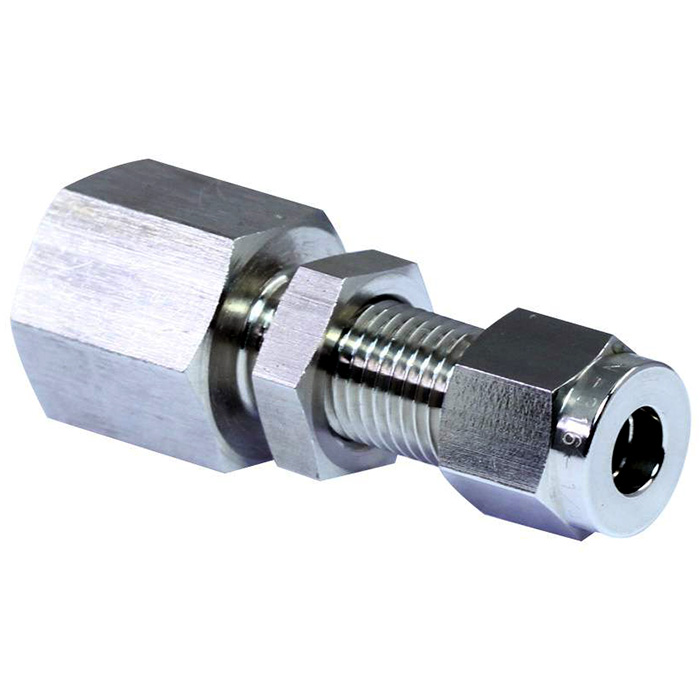 316 Stainless Steel Tube Fittings Bulkhead Female Connector - 316 ...