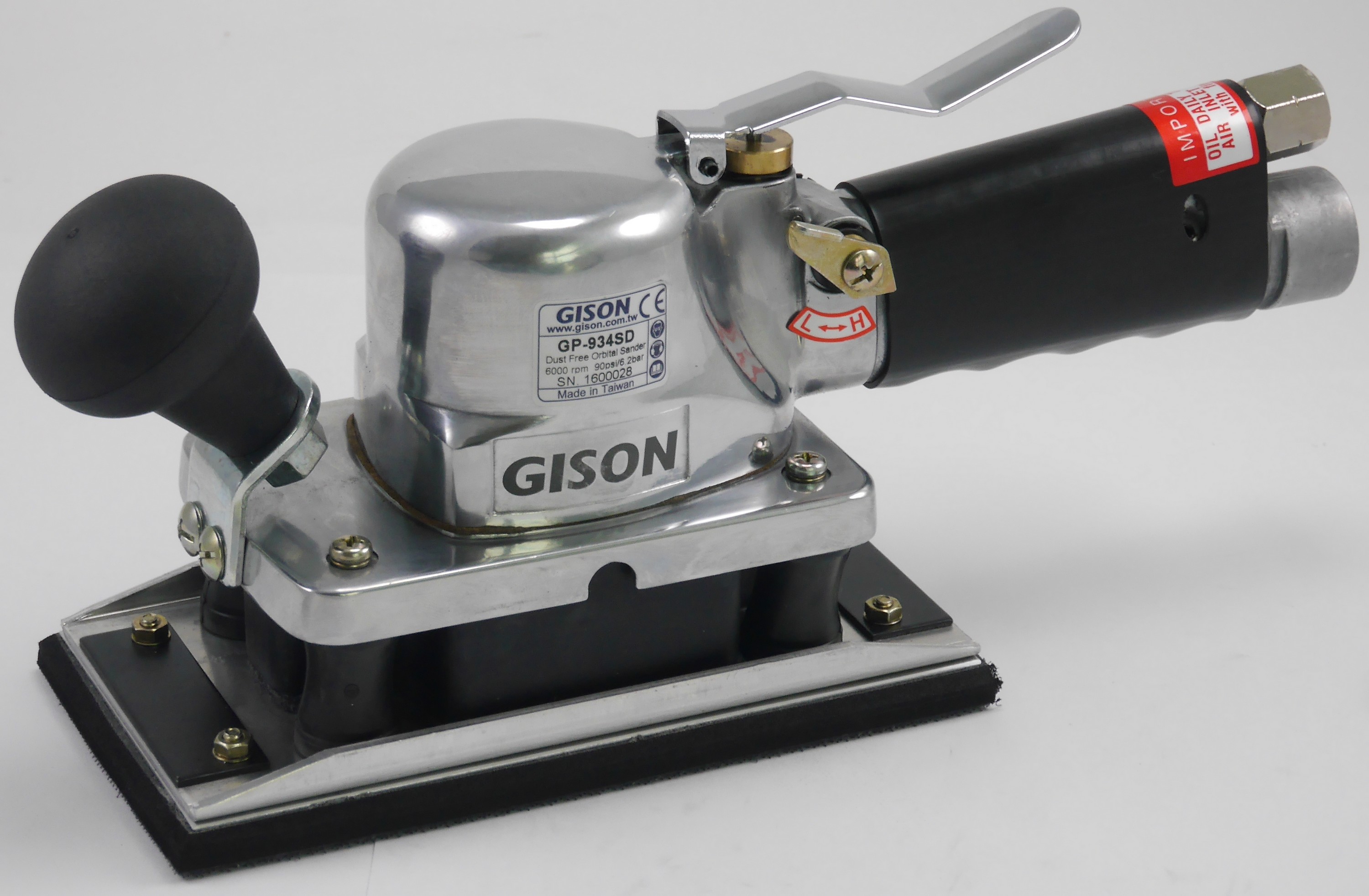 Air Jitterbug Sander (93x176mm, 9000rpm, Self-Generated Vacuum ...