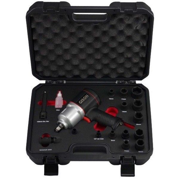 1/2" Heavy Duty Composite Air Impact Wrench Kit (820 ft.lb) - 1/2 ...