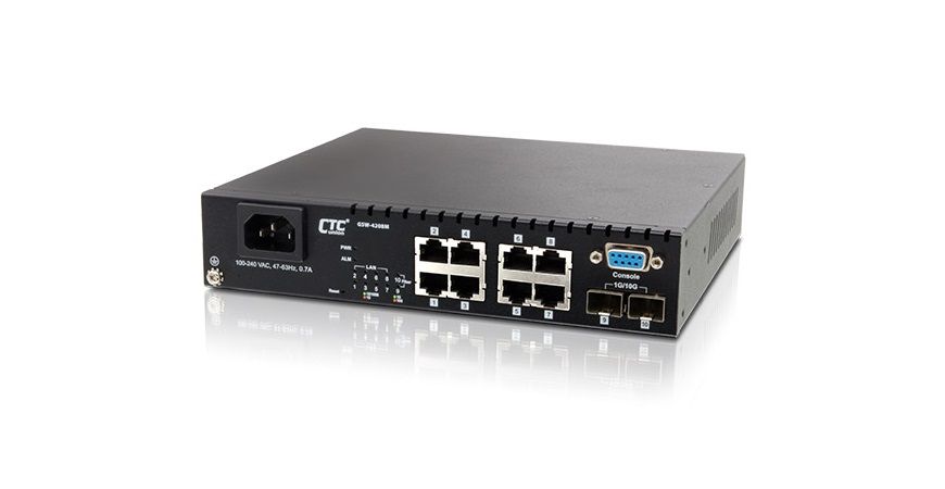 8× GbE/RJ45 + 2× 1G/10G SFP⁺ L2+ Managed Ethernet Switch | Network ...
