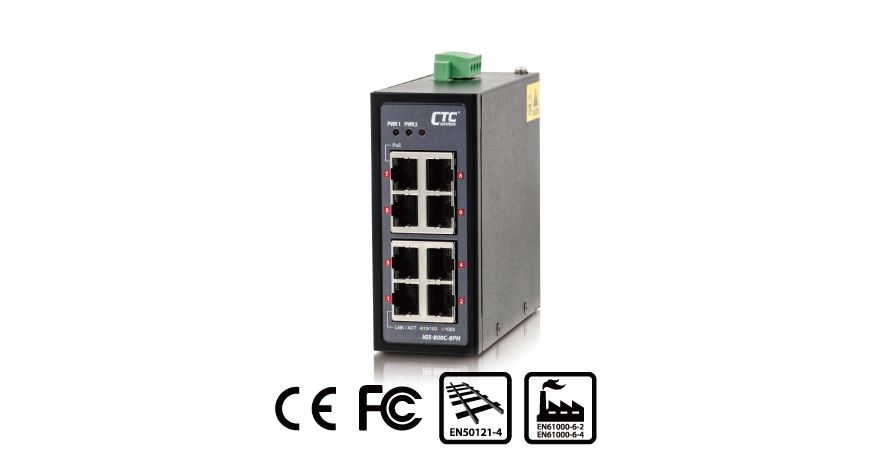 CTC Union launches an Industrial Gigabit PoE Switch with compact size ...