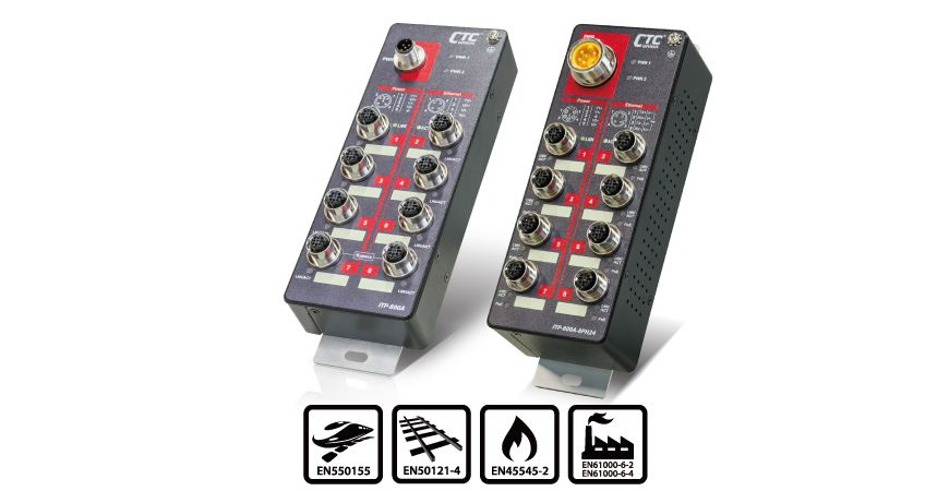 CTC Union launches new Industrial EN50155 Ethernet Switches - ITP-800A ...