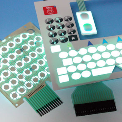 El Panel assembled with membrane switch - Electro luminescent lamps ...
