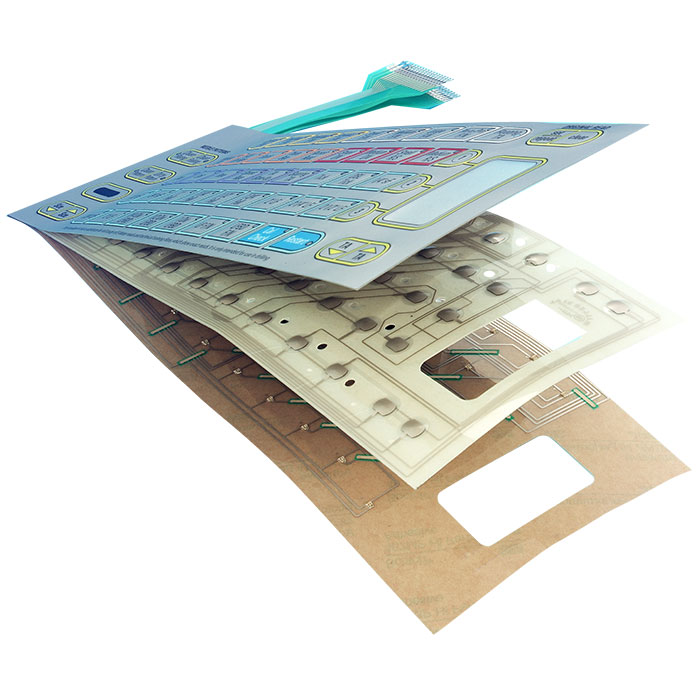 Three layers PET Membrane with LED - Plactic touch keypad . Gradient ...