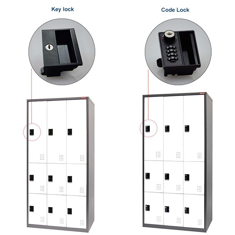 Metal Locker Cabinet with Multiple configurations, 9 Compartments ...