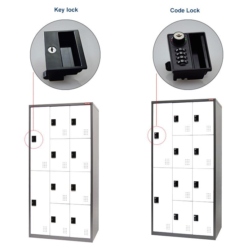 Metal Locker Cabinet with Multiple configurations, 10 Compartments ...