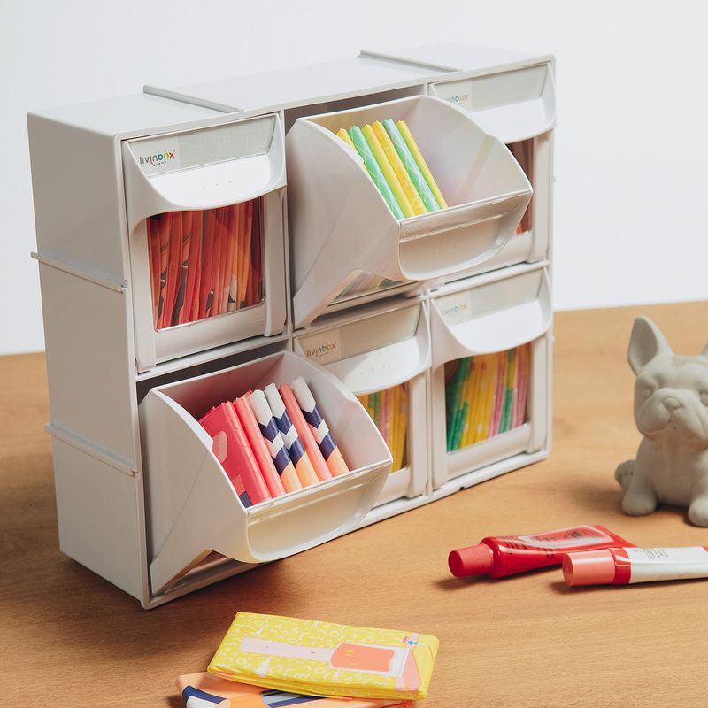 Tip Out Bin with 6 Compartments for Parts Storage - Plastic Cabinet ...