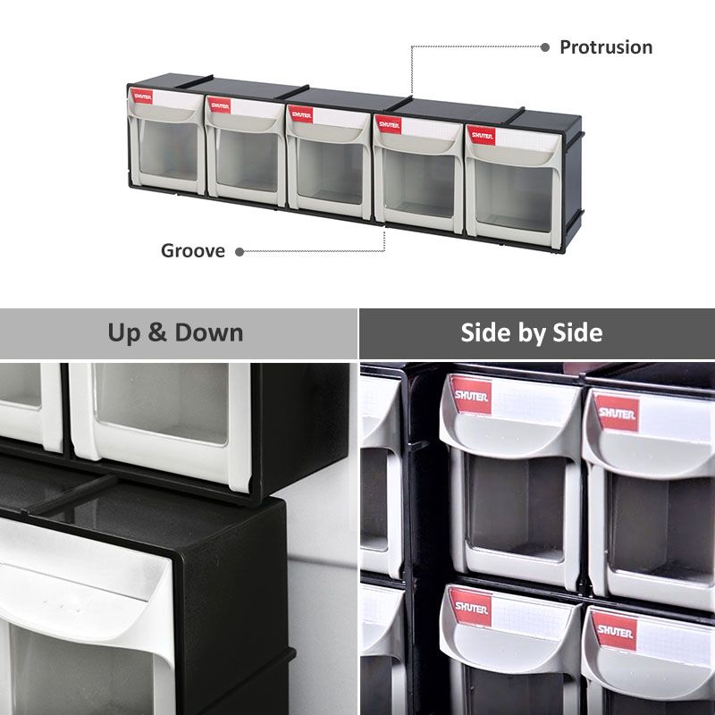 Tip Out Bin with 5 Compartments for Parts Storage | Tool & Workspace ...