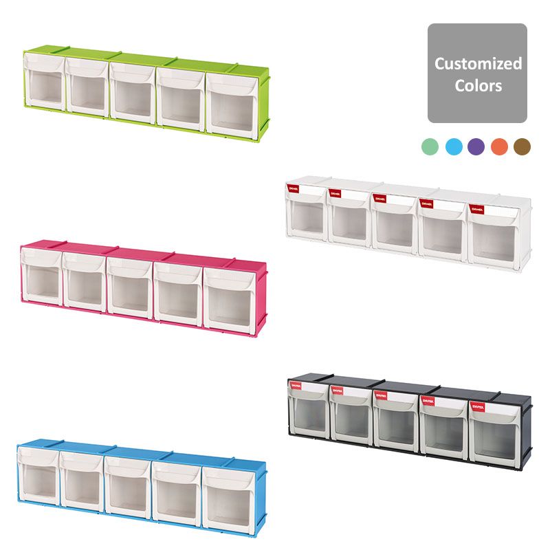 Tip Out Bin with 5 Compartments for Parts Storage | Tool & Workspace ...
