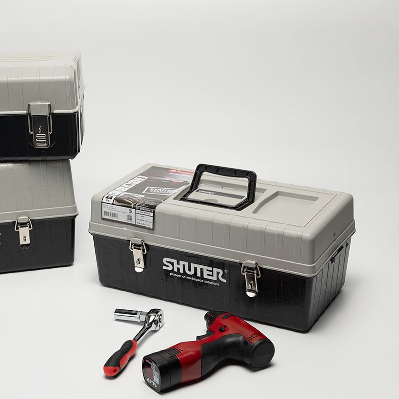 12L Professional Tool Box with 2 Trays and Metal Locks | Tool ...